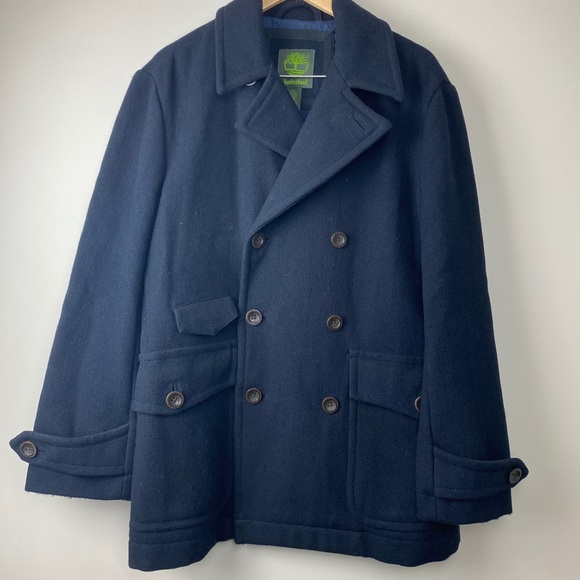 Timberland | Jackets & Coats | Timberland Mens Wool Pea Coat | Poshmark